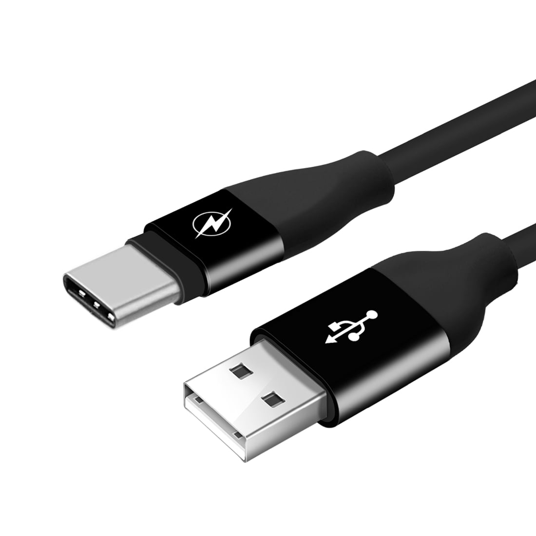 Usb Type C Gummy Data Charging Cable W/ Aluminum Connectors - Walmart.com