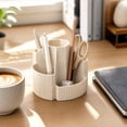 360° Rotating Multi-Compartment Pen Holder 5.1 Inch, Stepped Grid ...