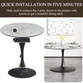 BTMWAY 42-Inch Round Gray Tulip Dining Table, Mid-Century for 2~4 ...