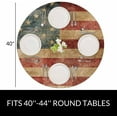 American Flag Round Tablecloth Vintage USA Flag Patriotic Waterproof ...