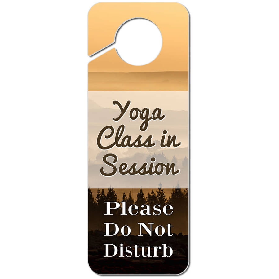 Yoga Class in Session Please Do Not Disturb Foggy Orange Landscape ...