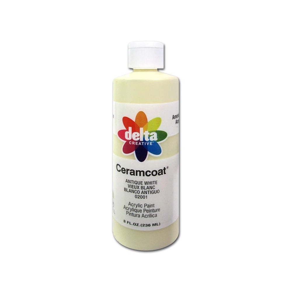 Delta Ceramcoat Acrylic 8oz Antique White - Walmart.com - Walmart.com