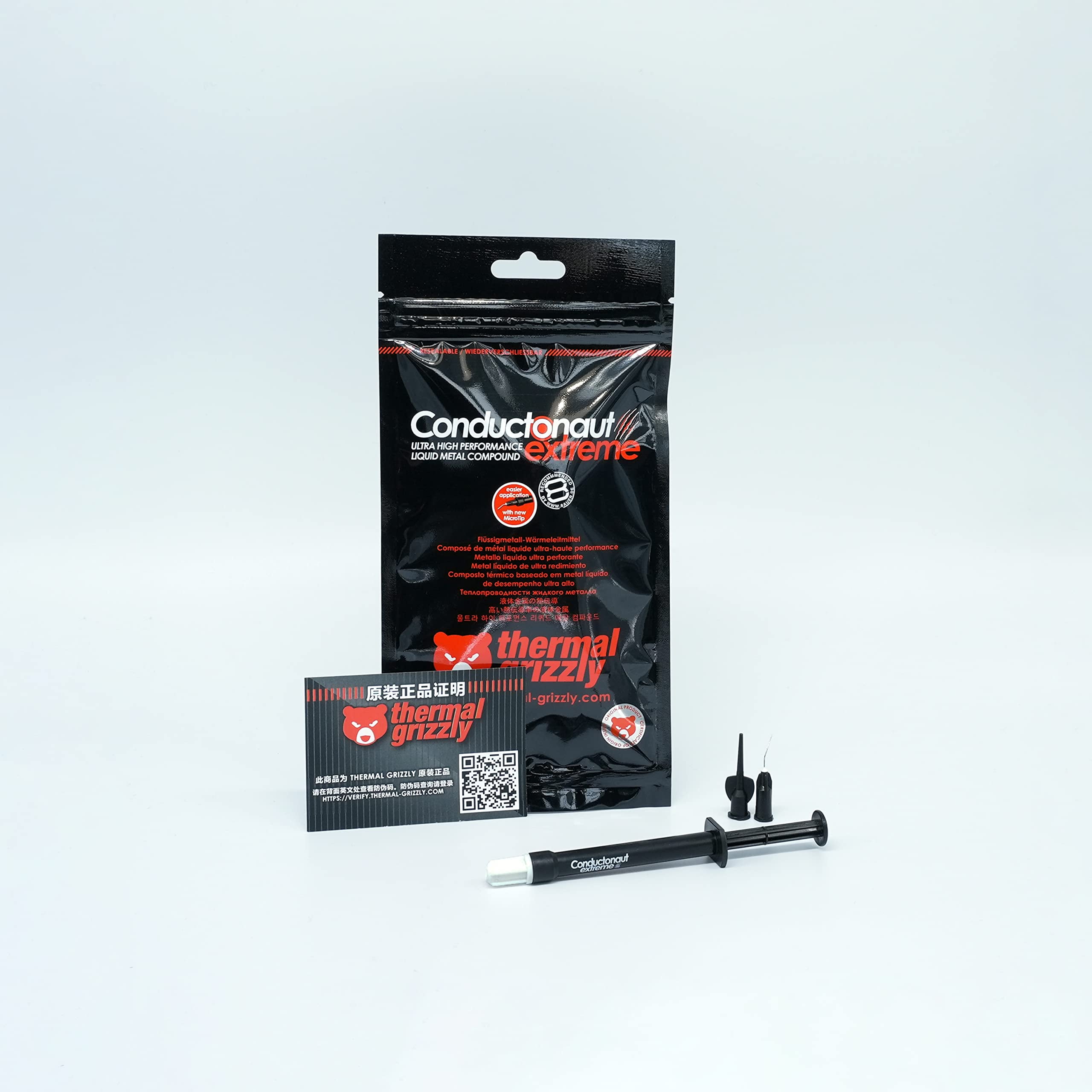 Thermal Grizzly Conductonaut Extreme Thermal Grease - 1 Gram Set ...