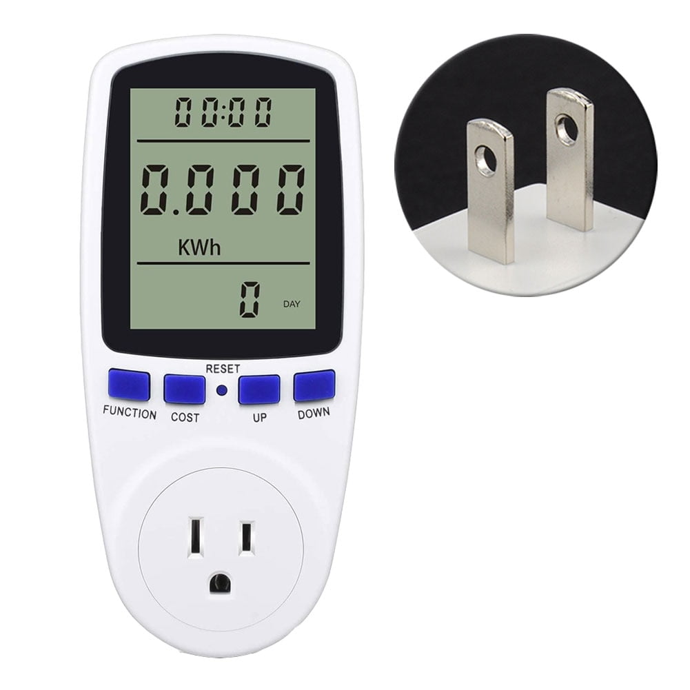 Electricity Usage Monitor Plug Power Watt Voltage Amps Meter with ...
