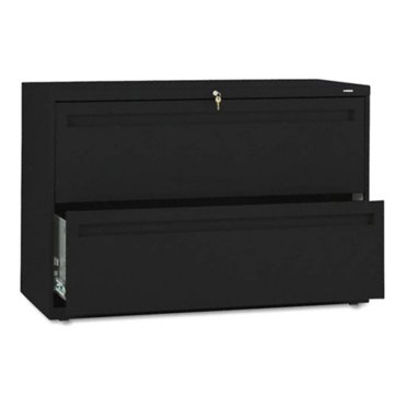 HON 2 Drawers Vertical Lockable Filing Cabinet, Black - Walmart.com