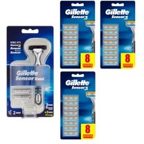 Gillette Sensor3 Three-Shaver Razor Handle Compatible with Sensor ...