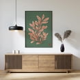 Affixzi Minimal Botanical Leaf Branch Poster, Red Line Illustration ...
