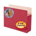 Smead Red Colored File Pocket Folders Pack, 5 1/4 Inch Expansion ...