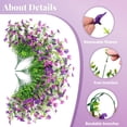 Artificial Fake Hanging Flowers Plants with Basket for Outdoor Spring ...