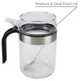 Glass Condiment Pot with Spoon, Seasoning Jar Container for Storing ...