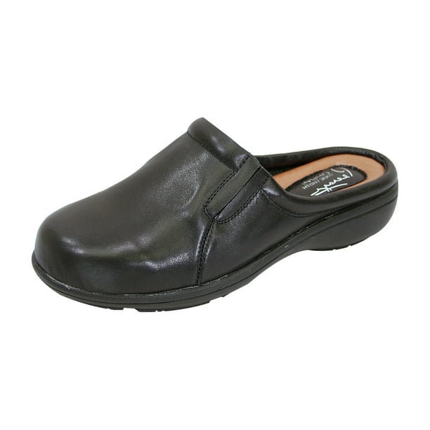 PEERAGE Mary Women Extra Wide Width Comfort Leather Clog - Walmart.com