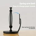Paper Towel Holder Countertop, Black Paper Towel Holder with Spring ...