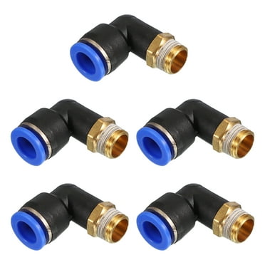 Uxcell Male Elbow 1/4" Tubing OD x 1/8" NPT Thread 90 Push to Connect Fittings 2 Pack - Walmart.com
