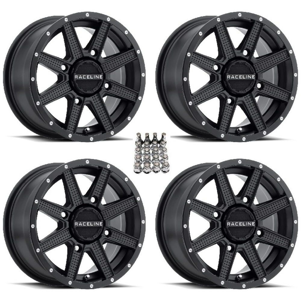 Raceline Hostage ATV Wheels/Rims Black 14" Can-Am Commander Maverick ...