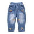 Baby Boy Pants Lightweight Breathable Elastic Waist Denim Straight Leg ...