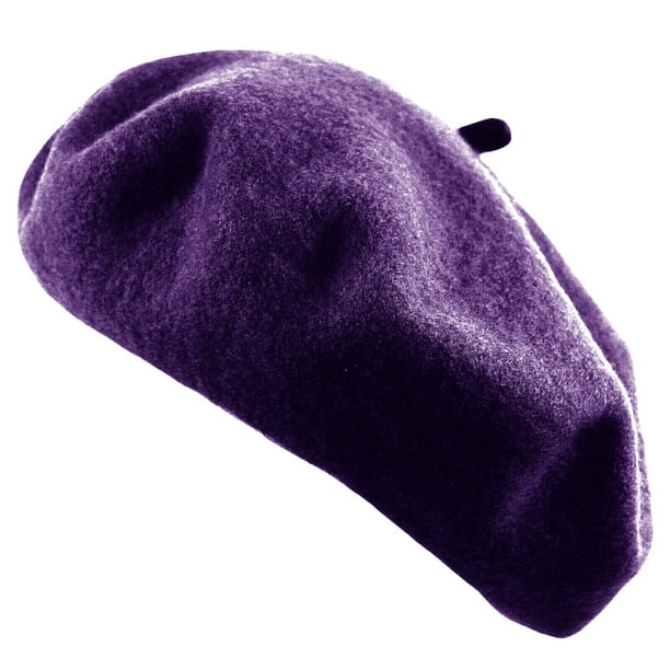 Women's Beret Hat French Style Artist Cap Solid Color Wool Casual ...