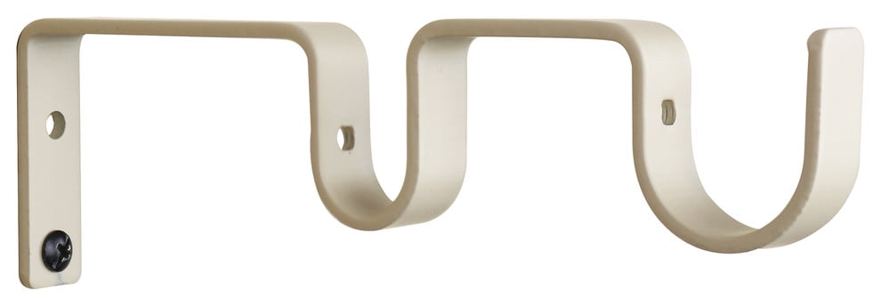 Urbanest Double Curtain Rod Bracket for 1" and 3/4" Rod, French White ...