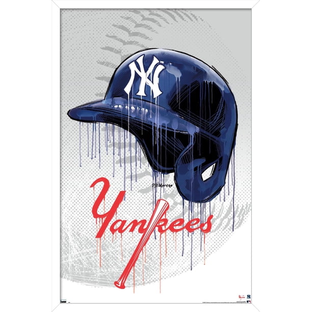 MLB New York Yankees - Drip Helmet 20 Wall Poster, 22.375" x 34 ...