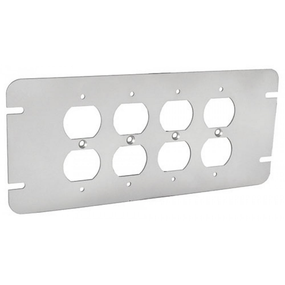 2 Pcs, Duplex Device Four Gang Multi-Gang Box Cover, Zinc Plated Steel ... 2 Pcs, Duplex Device Four Gang Multi-Gang Box Cover, Zinc Plated Steel ...