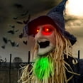 6FT Halloween Standing Scarecrow, Life-Size Animated Ghost Decor with ...