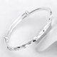 Willstar Adjustable Bangle Plating 925 Silver Bracelet Ladies Jewellery ...