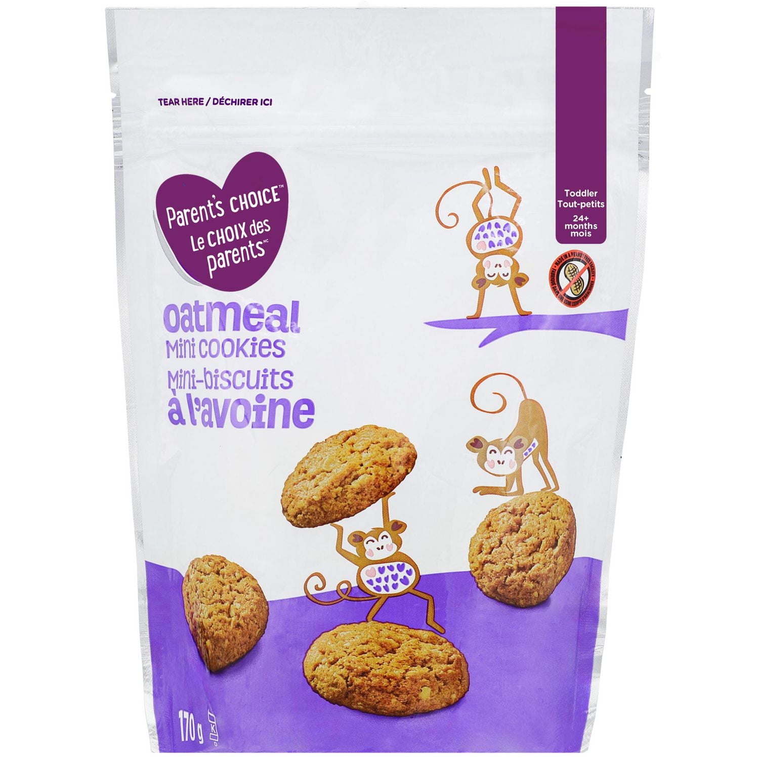 Parent's Choice Oatmeal Mini Cookies, 170 g - Walmart.ca