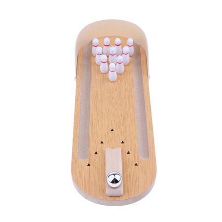 Mini Wooden Bowling Board Game Kids Educational Puzzle Toy Montessori ...