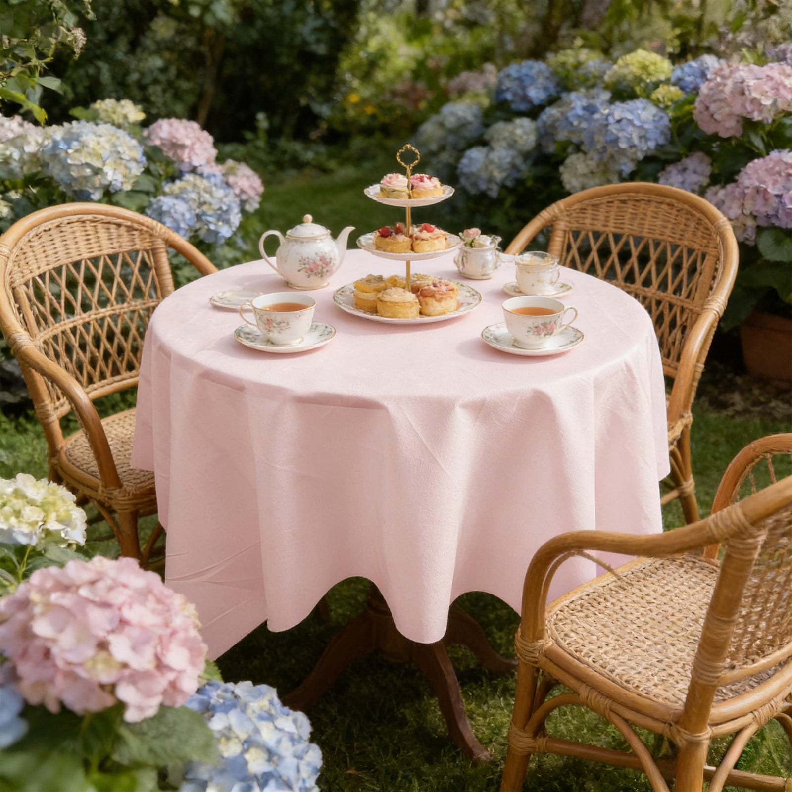 Click here for Polyester Tablecloth 90cm Round Solid Color Tablec... prices