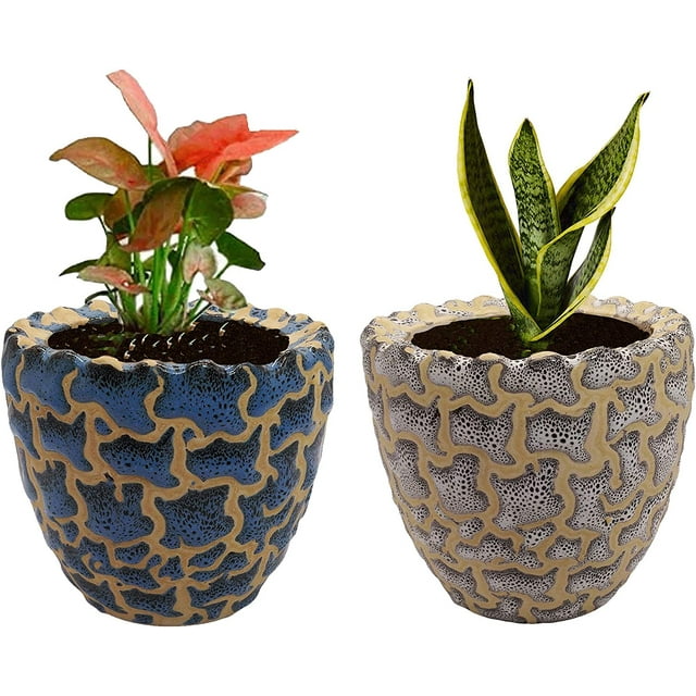India Meets India Ceramic Flower Pot Designer Planter Vase Indoor ...