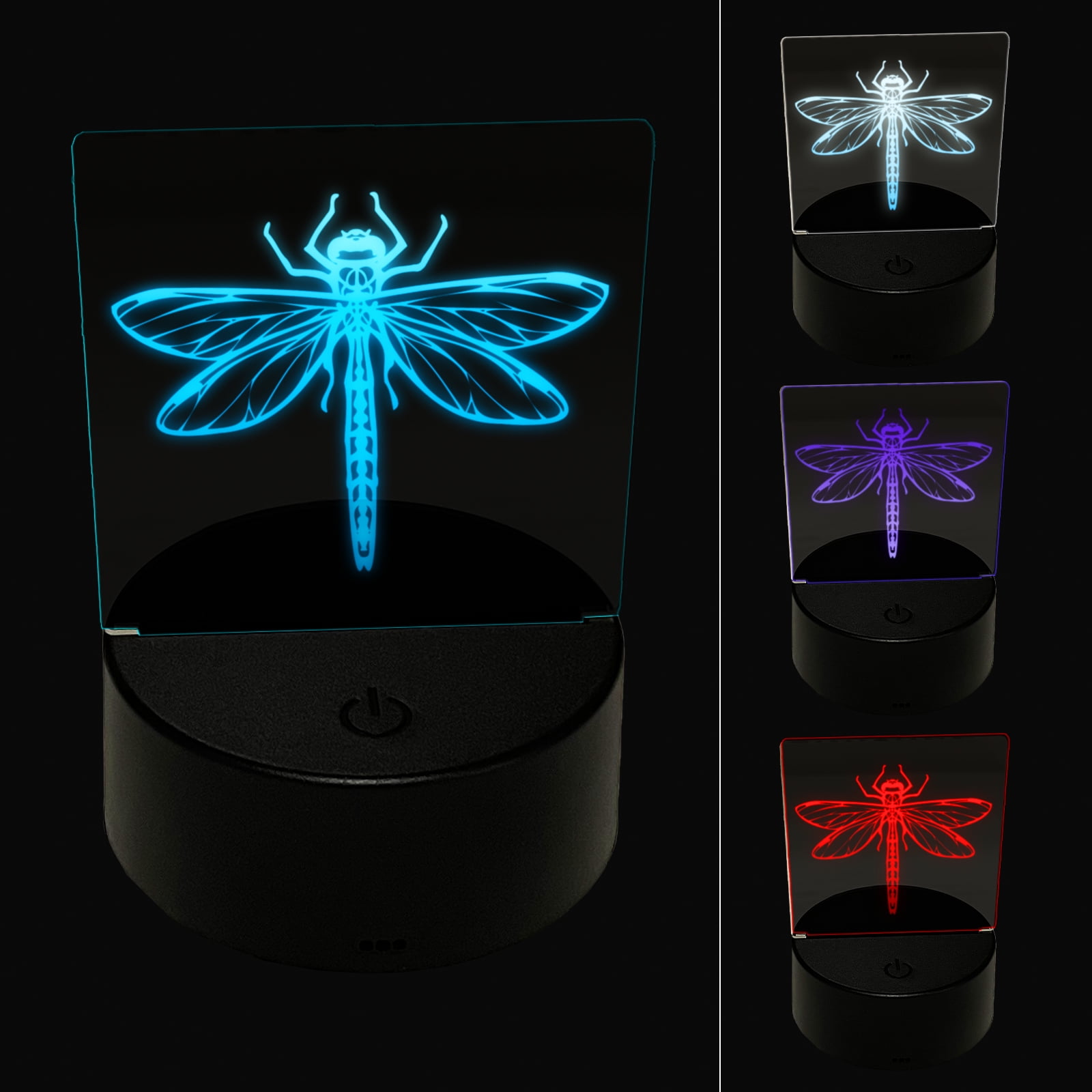 Detailed Dragonfly Insect Darter Darner LED Night Light Sign 3D ...