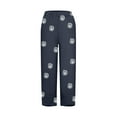 Plus Size Womens Wide Leg Boho Linen Pants Summer Beach Capris Elastic