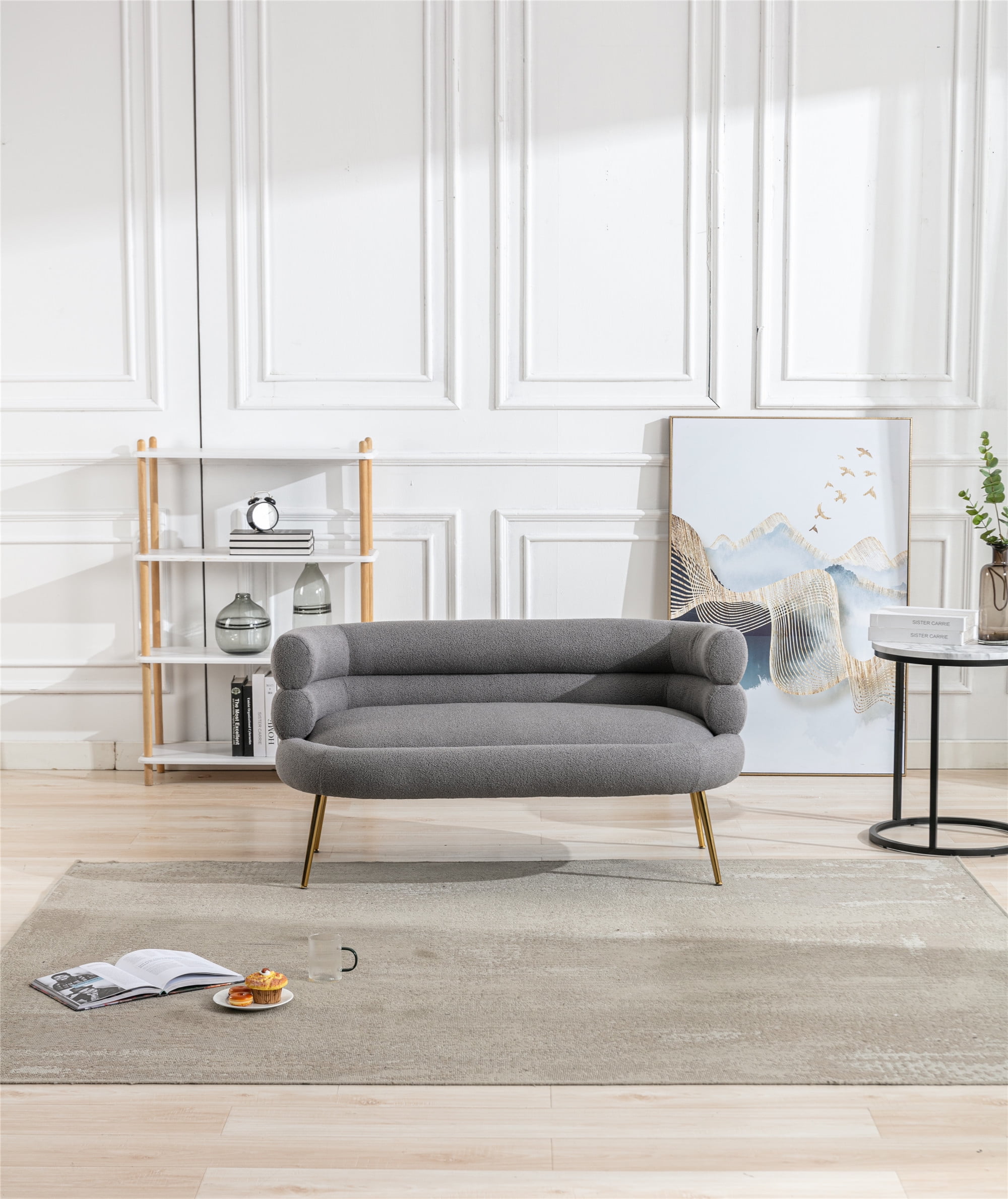 Modern Accent Sofa,Upholstered Tufted Armchair Chaise Lounge Sofa with ...