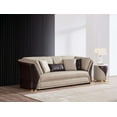 Italian Leather Sand Beige-Chocolate Sofa Set 3 VOGUE EUROPEAN FURNITURE Modern - Walmart.com