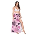 BZSMCE Leopard Print Heart Pattern Maxi Cover-Up Skirt, Lightweight ...