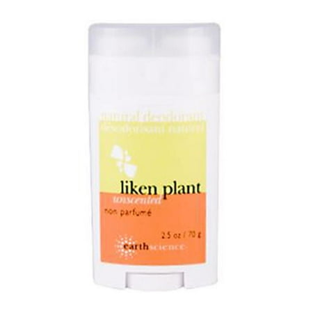 Earth Science Liken Plant Natural Deodorant Unscented - 2.5 Oz ...