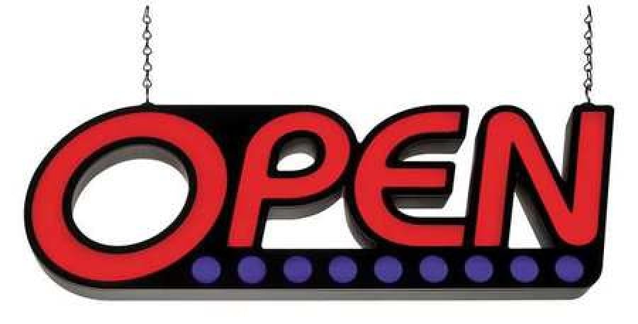 Lithonia Lighting SGNOPN LED Open Sign, Red and Blue - Walmart.com