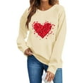 Women Love Football Sweatshirt Crew Neck Tops Long Sleeve Graphic ...