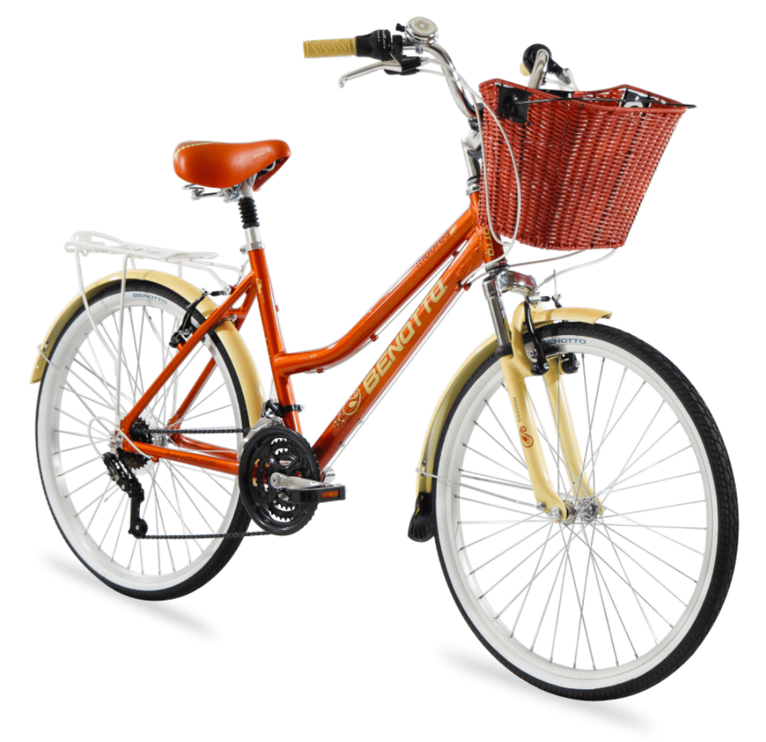 Bicicleta BENOTTO City MOOREA R26 21V Aluminio Suspensión terracota ...