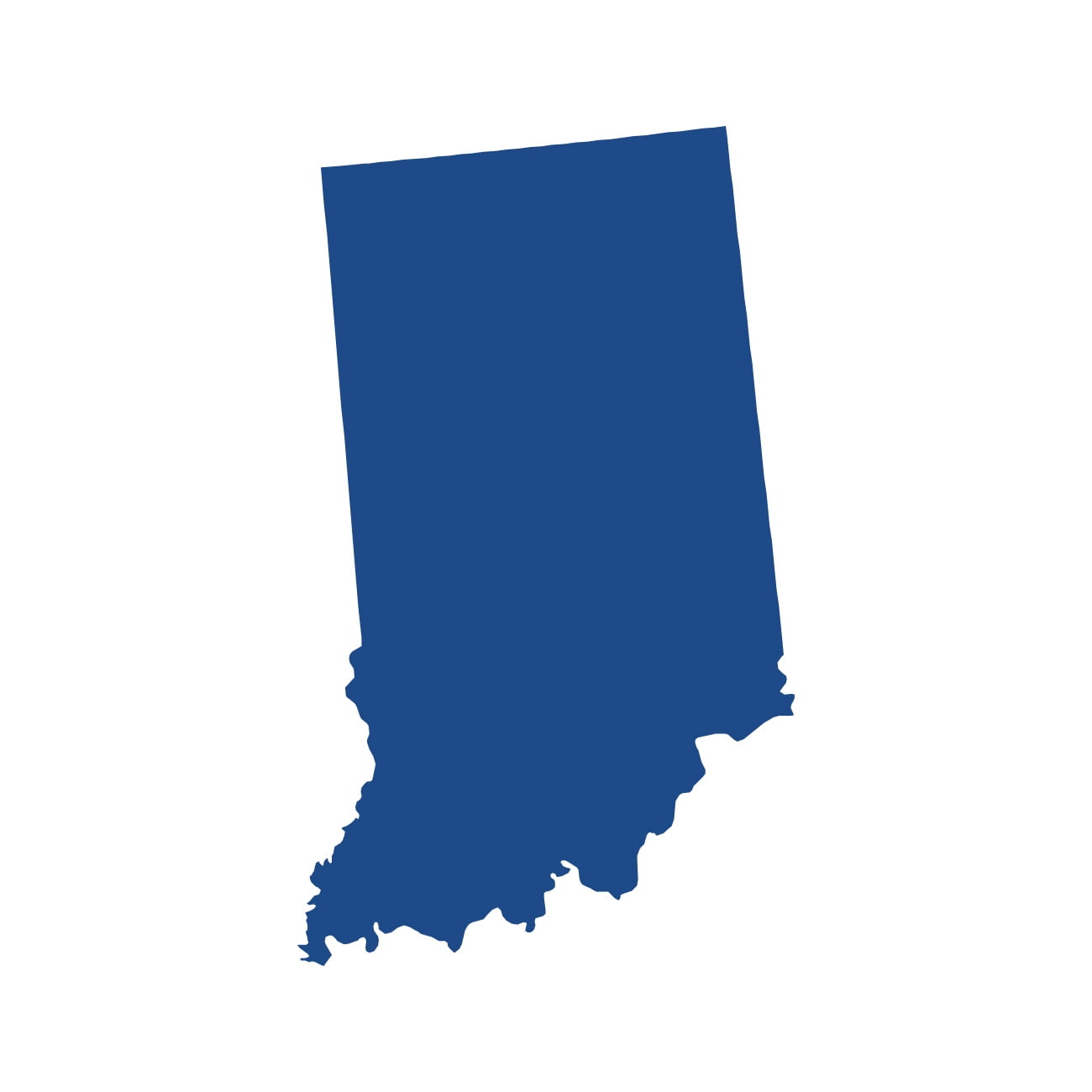 Indiana Shaped Sticker Decal Die Cut - Self Adhesive Vinyl ...