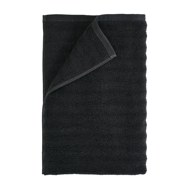 Mainstays Performance Textured 2-Piece Bath Sheet Set, Black - Walmart.com