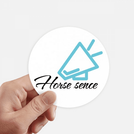 Common Sense Cognitive Understanding Horses Sticker Round Wall Suitcase ...