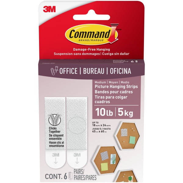 Command 10 lb White Picture Hanging Strips, 6 Pairs - Walmart.ca