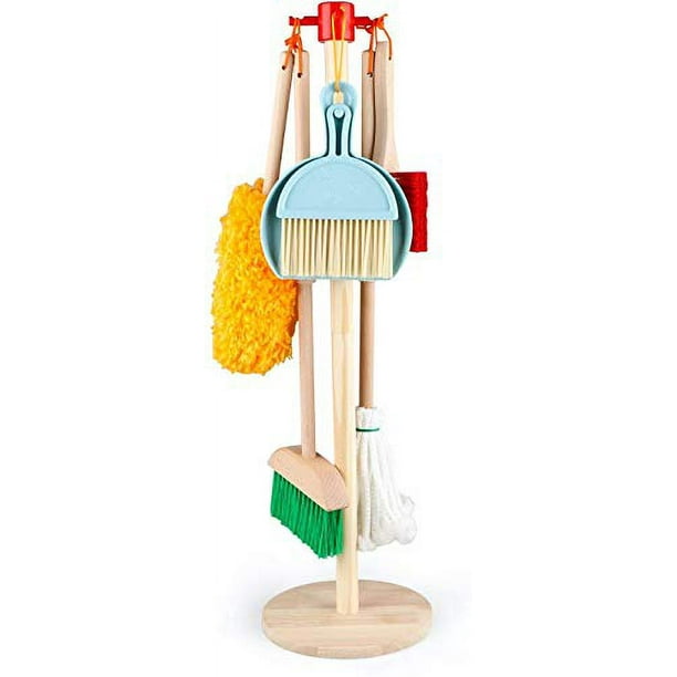 Wondertoys Kids Cleaning Set 7 Piece Wooden Detachable Cleaning Set ...