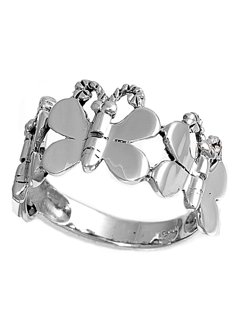 925 Sterling Silver Butterfly Ring Size 9 - Walmart.com