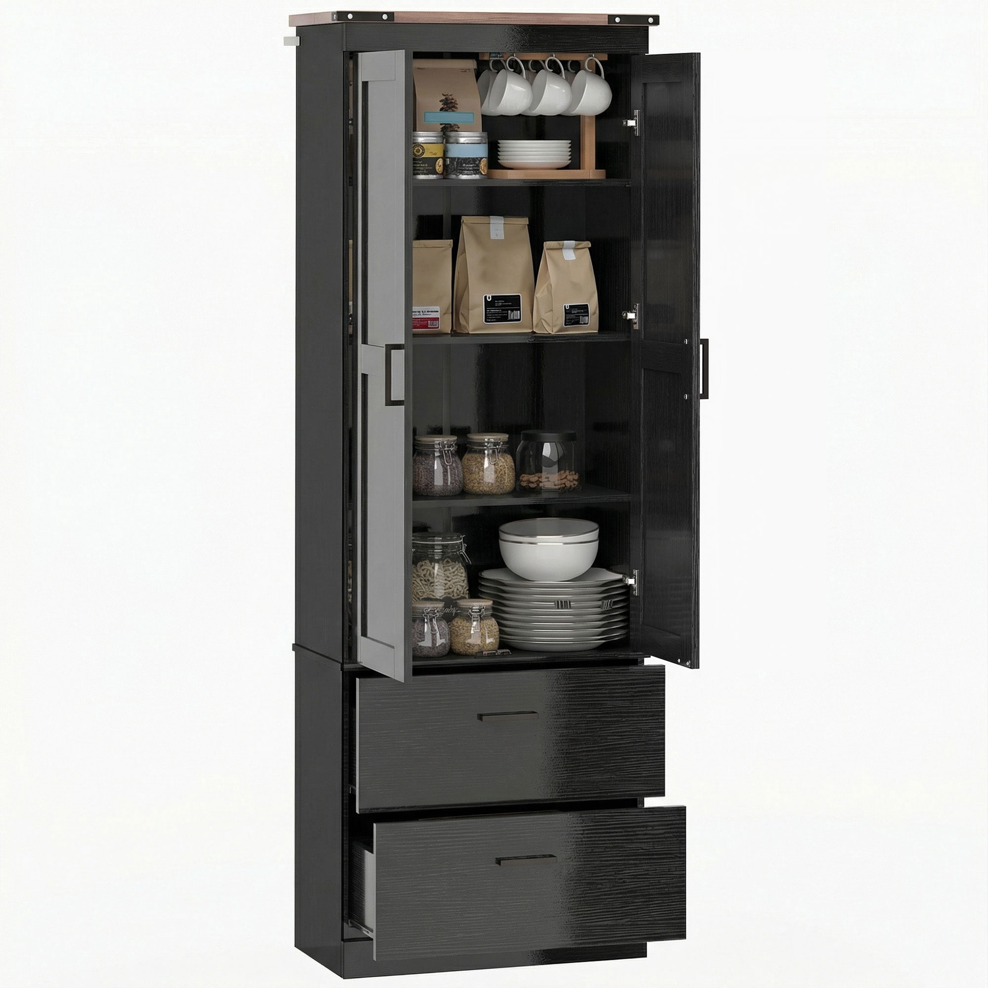 Click here for Homcom 67 Tall Kitchen Pantry Cabinet With Adjusta... prices