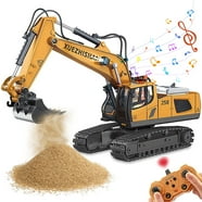 Top Race 15 Channel RC Excavator Construction Tractor with Metal Shovel ...