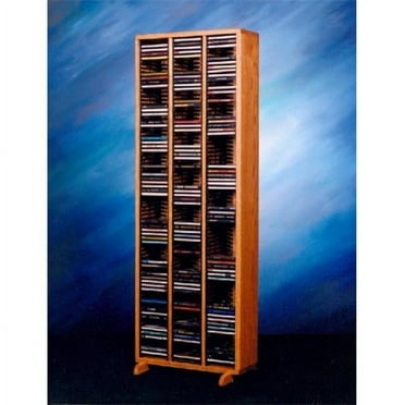 Wood Shed 1002-3 Solid Oak 10 Shelf CD Cabinet - Walmart.com