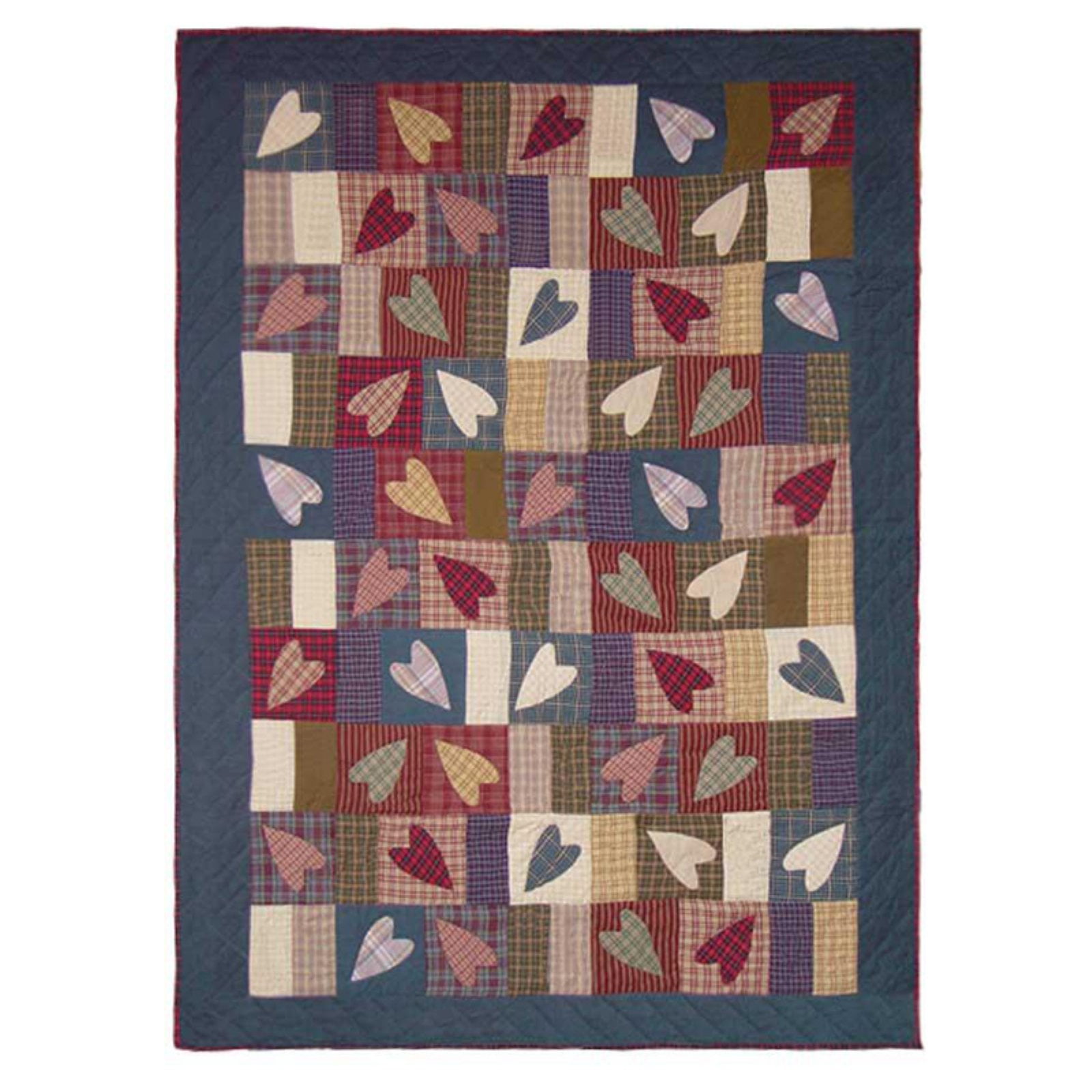 Patch Magic QTPHRT Primitive Hearts, Quilt Twin 65 x 85 inch - Walmart.com