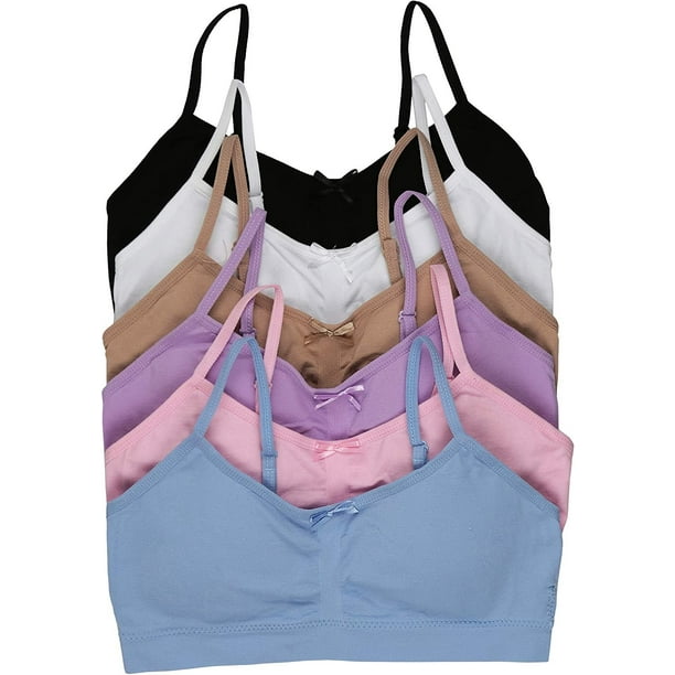 ToBeInStyle Girls Basic Pack of 6 Training Bras - Walmart.com
