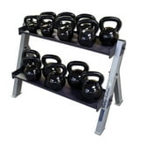 Body Solid Adjustable 2 Tier Weight Rack, Black, 79 lbs - Walmart.com